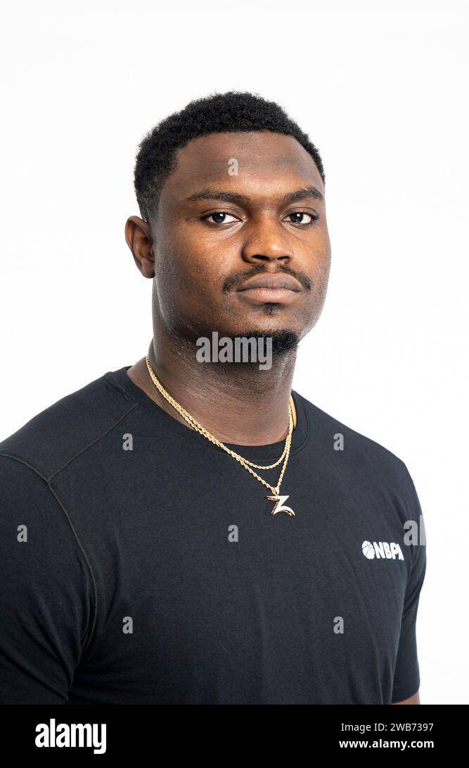 Zion Williamson poses for a portrait on October 2, 2023 in New Orleans ...