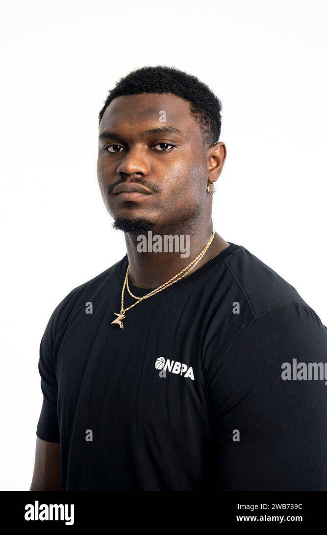 Zion Williamson poses for a portrait on October 2, 2023 in New Orleans ...