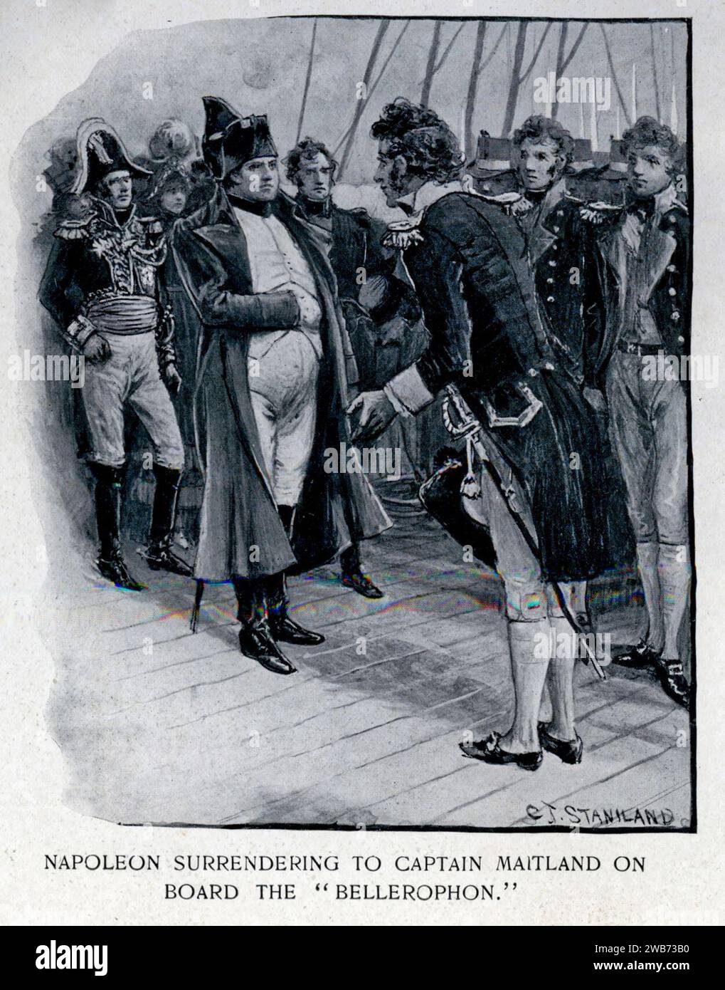 C. J. Staniland, Napoleon Surrendering to Captain Maitland on board the ...