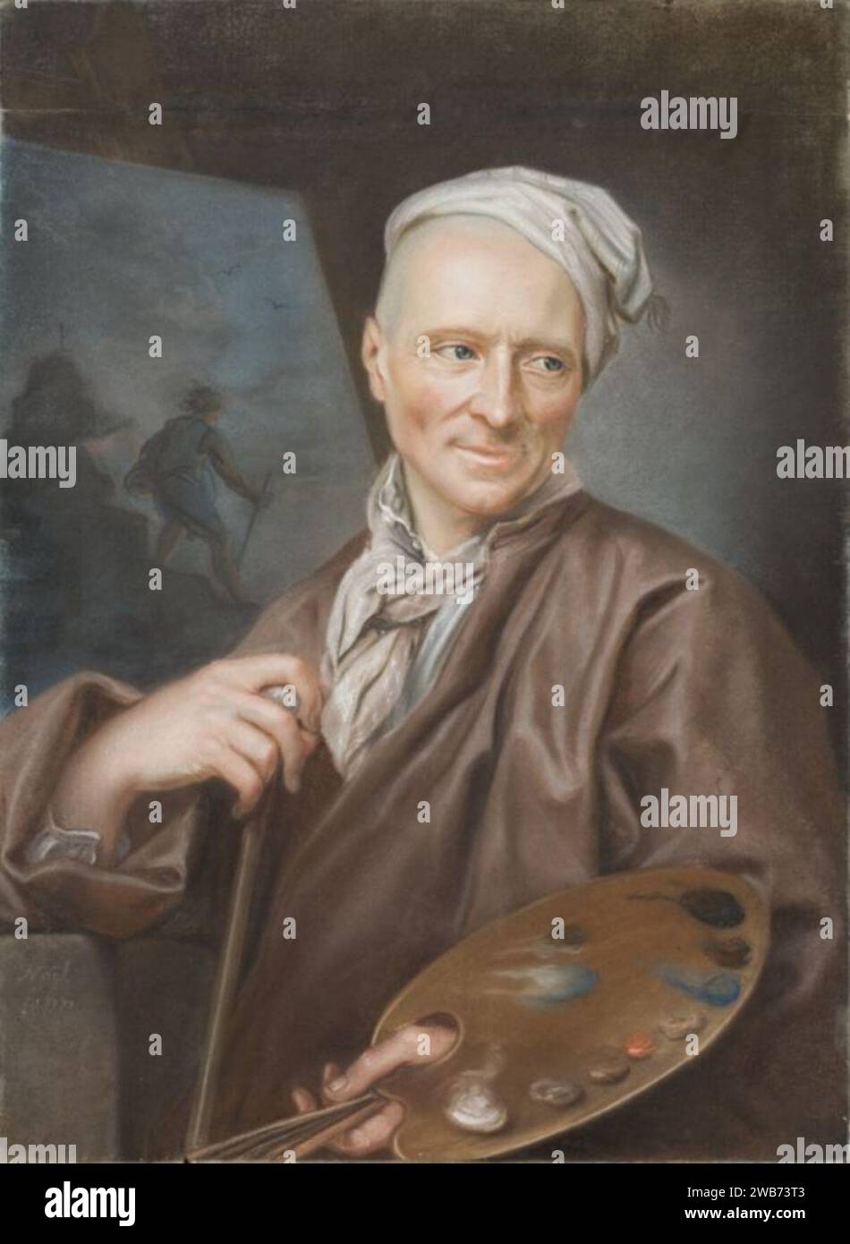 Charles-Nicolas Noël - Portrait of Jan Anton Garemijn Stock Photo - Alamy