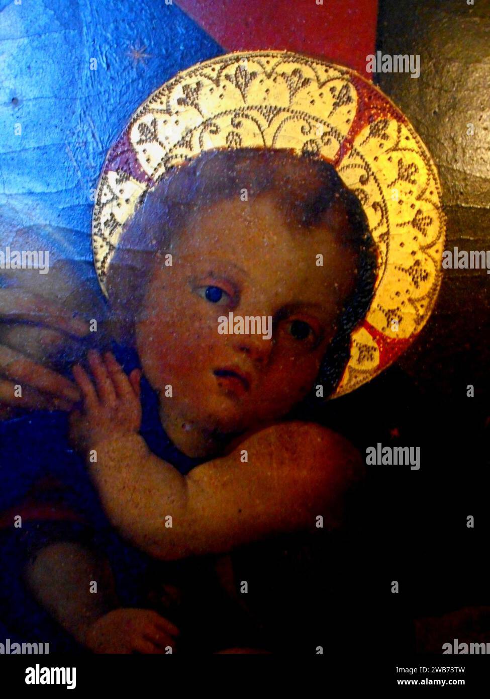 ''Child Jesus'' - Detail of the ''Virgin Mary with Child'' by unknown ...
