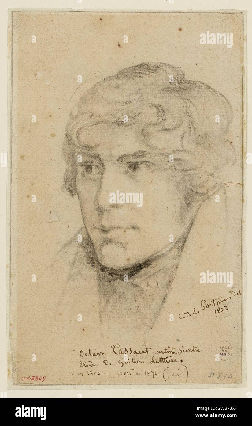 Christiaan Julius Lodewijk Portman - Portrait of Octave Tassaert Stock ...