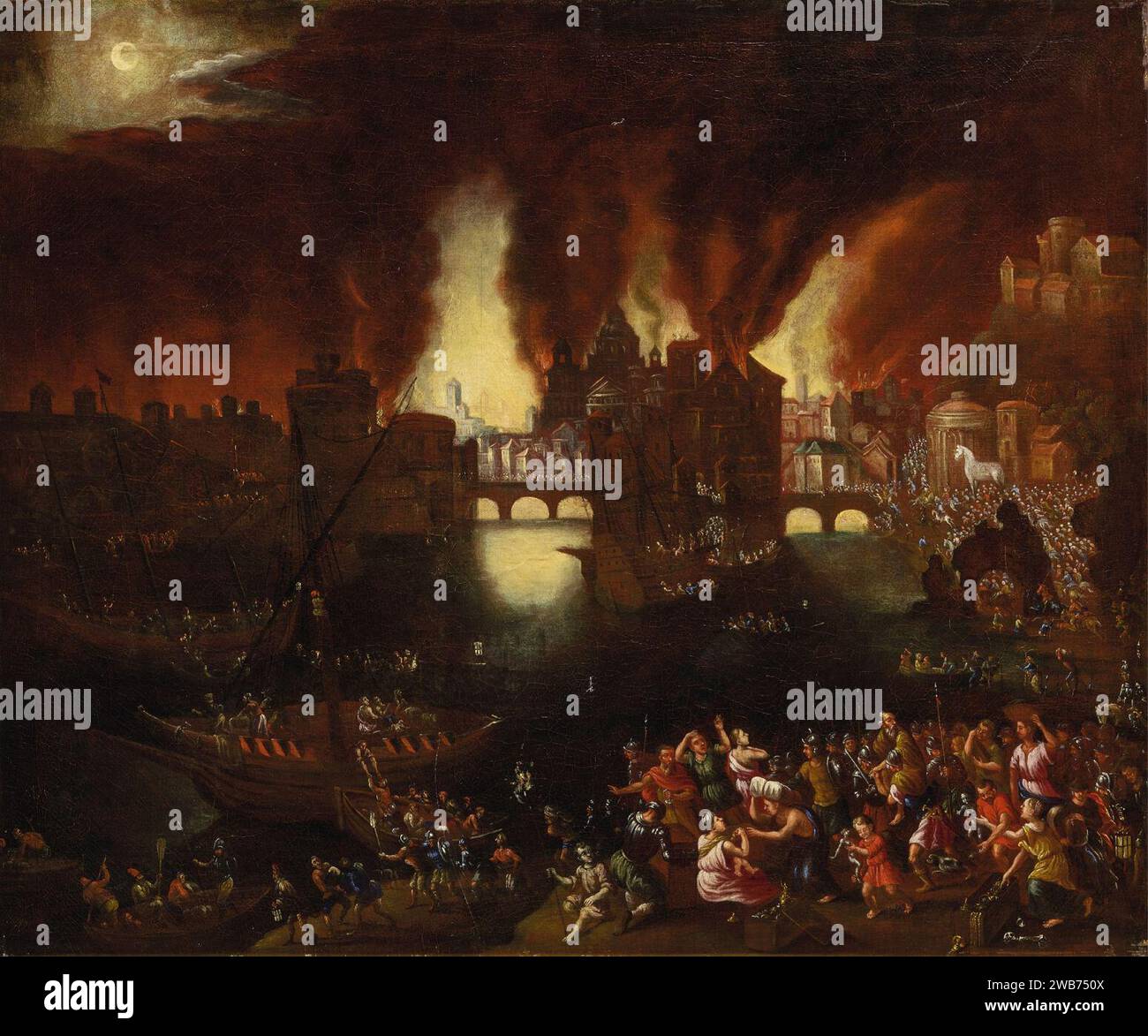 Troy burning hi-res stock photography and images - Alamy