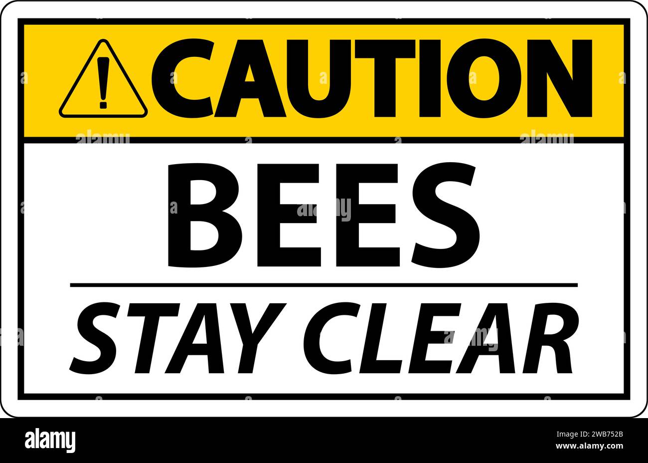 Caution Sign Bees - Stay Clear Stock Vector Image & Art - Alamy