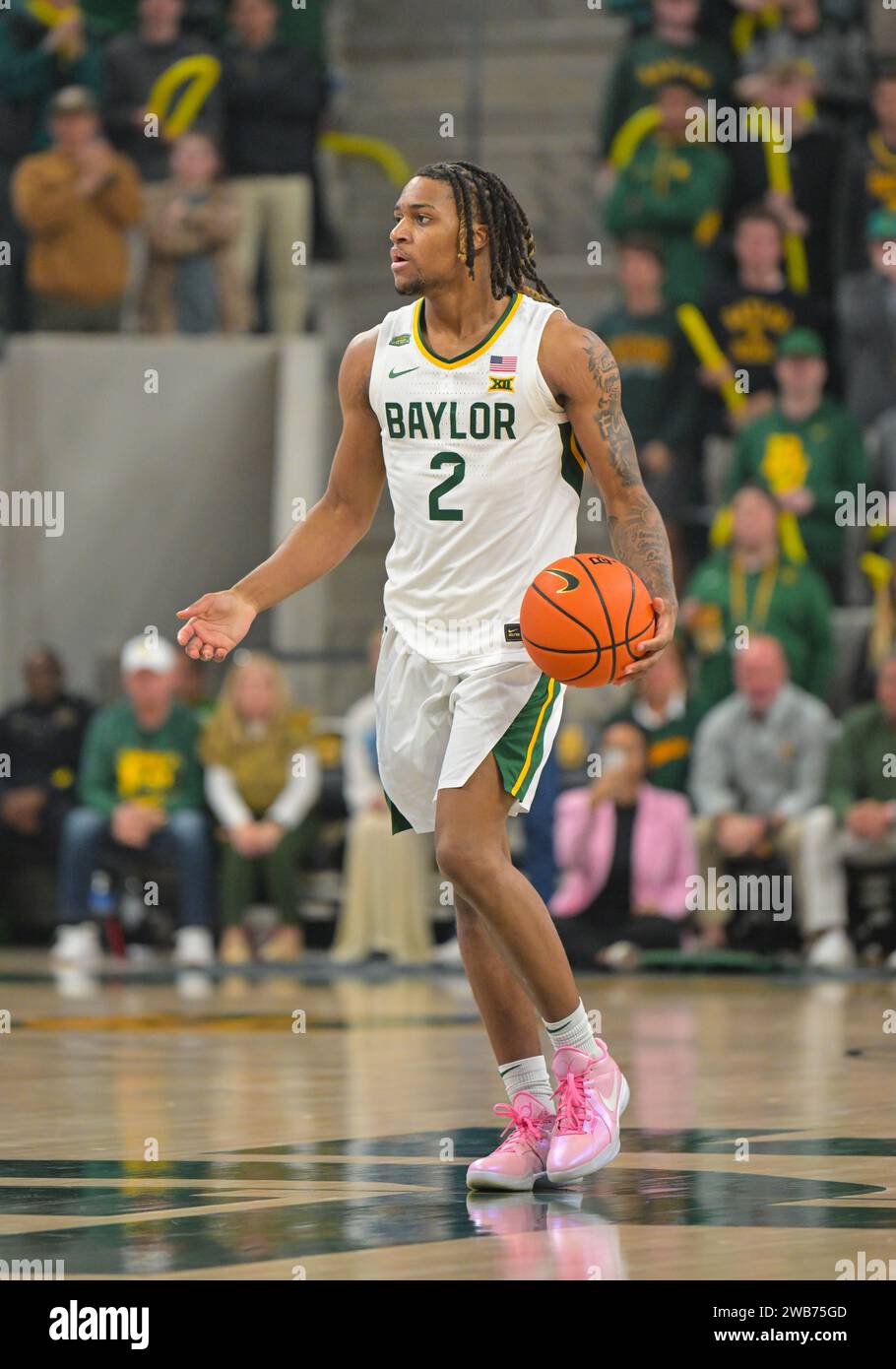 Waco, Texas, USA. 2nd Jan, 2024. Baylor Bears guard Jayden Nunn (2 ...