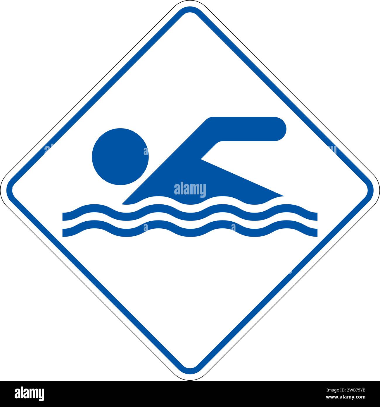 Water Safety Sign Notice -Swimming Area Stock Vector Image & Art - Alamy