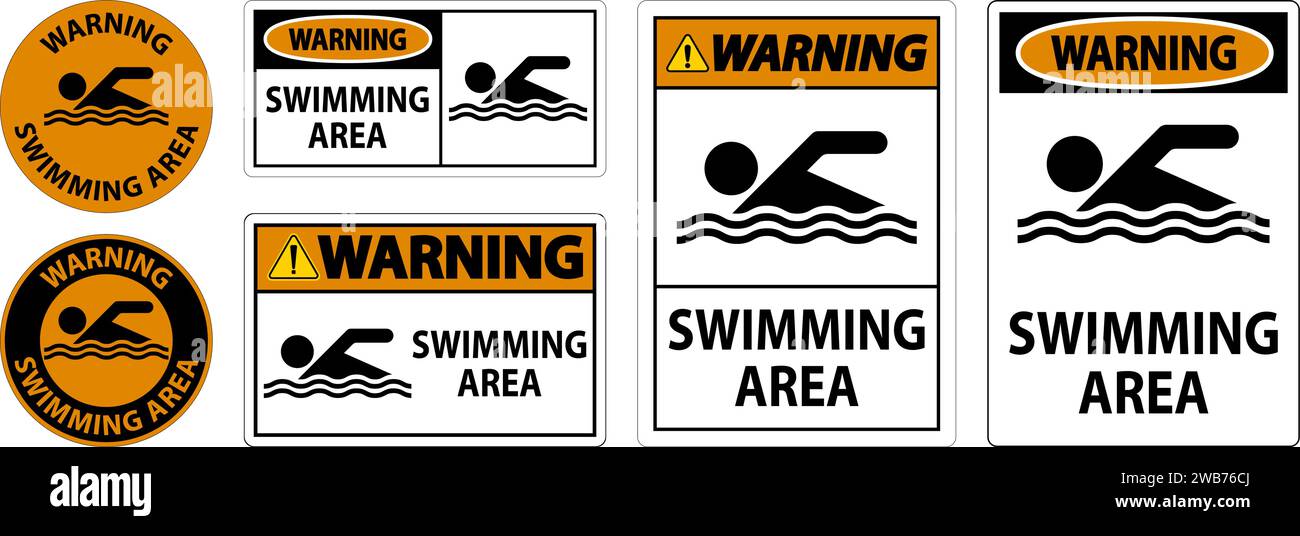 Beach safety signage Stock Vector Images - Alamy
