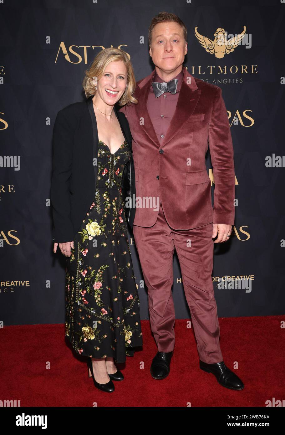 LOS ANGELES, CA - JANUARY 8 Charissa Barton and Alan Tudyk at the Astra ...