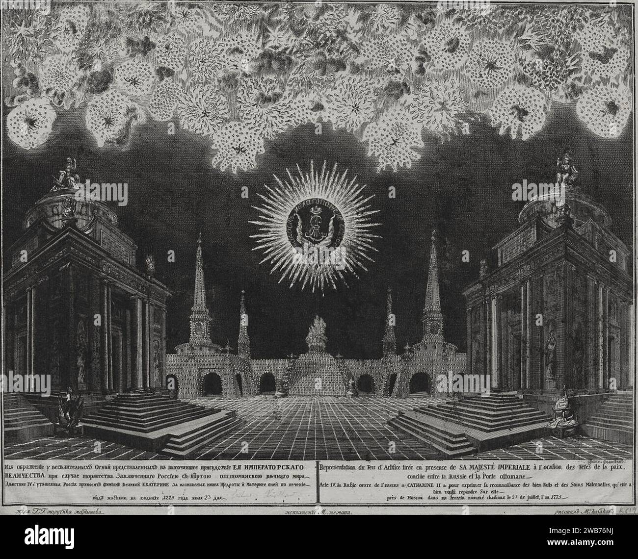 Fedoseev Fireworks at the Khodynka Field Stock Photo - Alamy