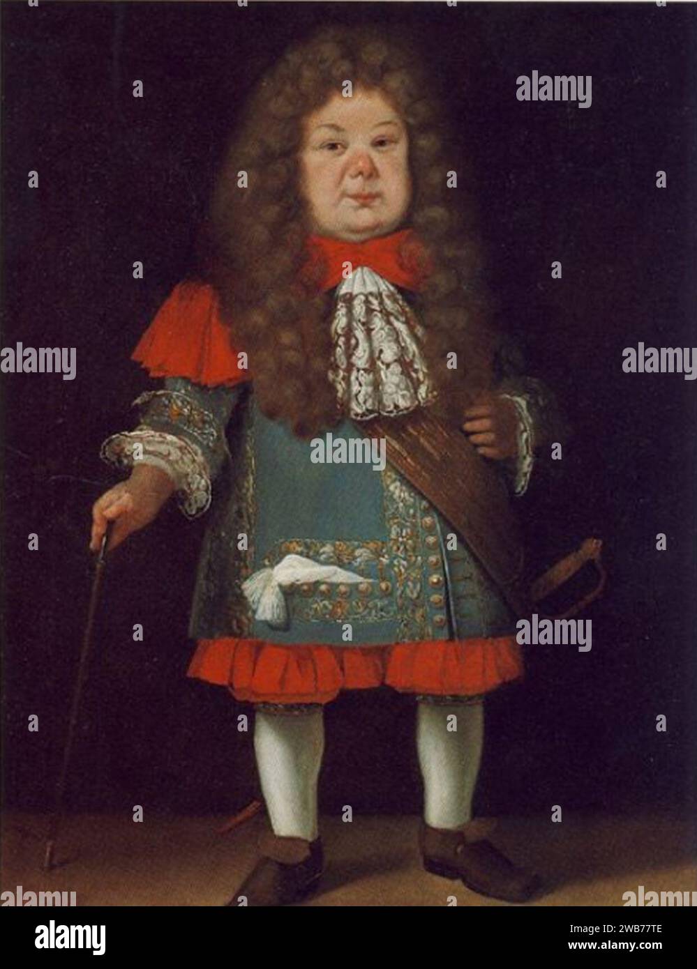 Frans van Stampart - Portrait of court dwarf Johann Franz von ...