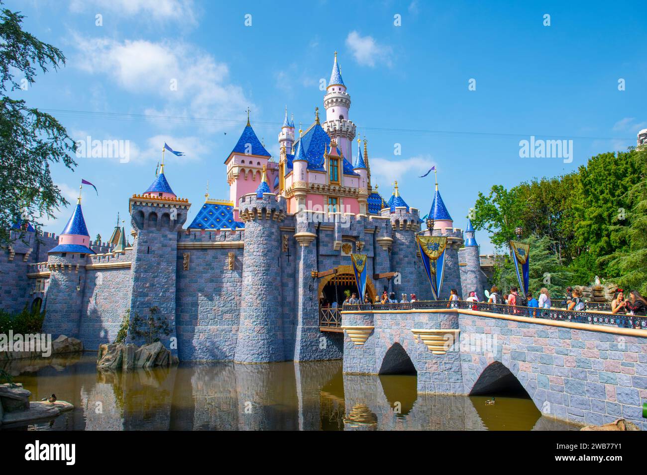 Sleeping Beauty Castle at Disneyland Park in Anaheim, California CA ...