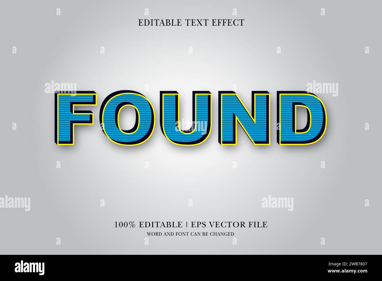 Font effect mockup vector vectors hi-res stock photography and images ...