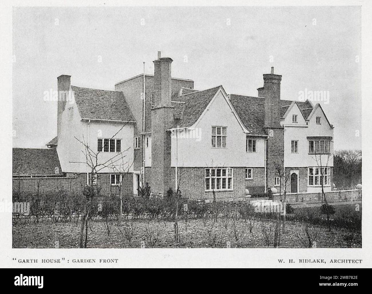 ''Garth House'', Edgbaston, Garden Front Stock Photo - Alamy