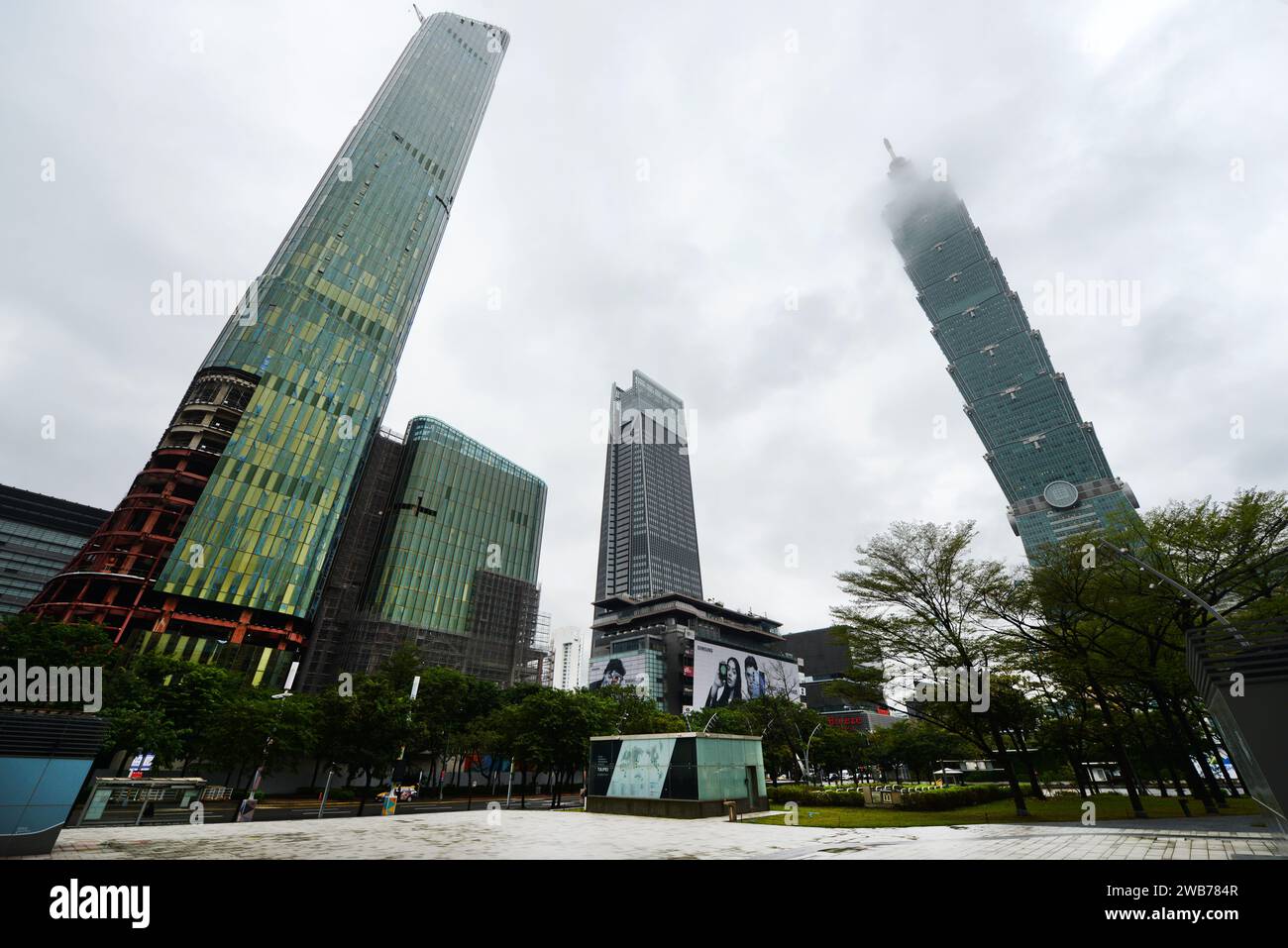 The Sky Taipei in its final construction stages. Taipei, Taiwan Stock ...