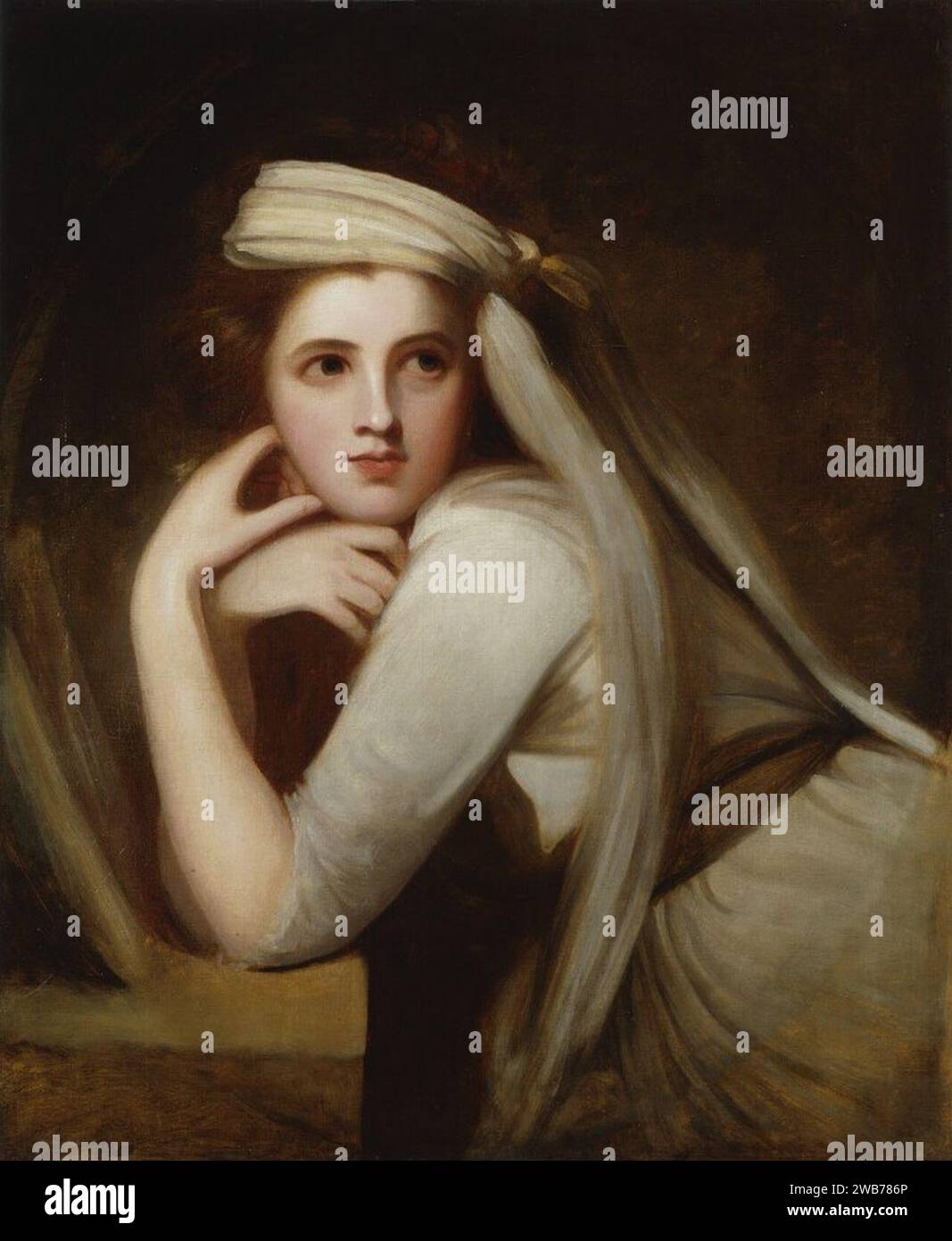 George Romney - Lady Hamilton (as a Bacchante) 2 Stock Photo - Alamy