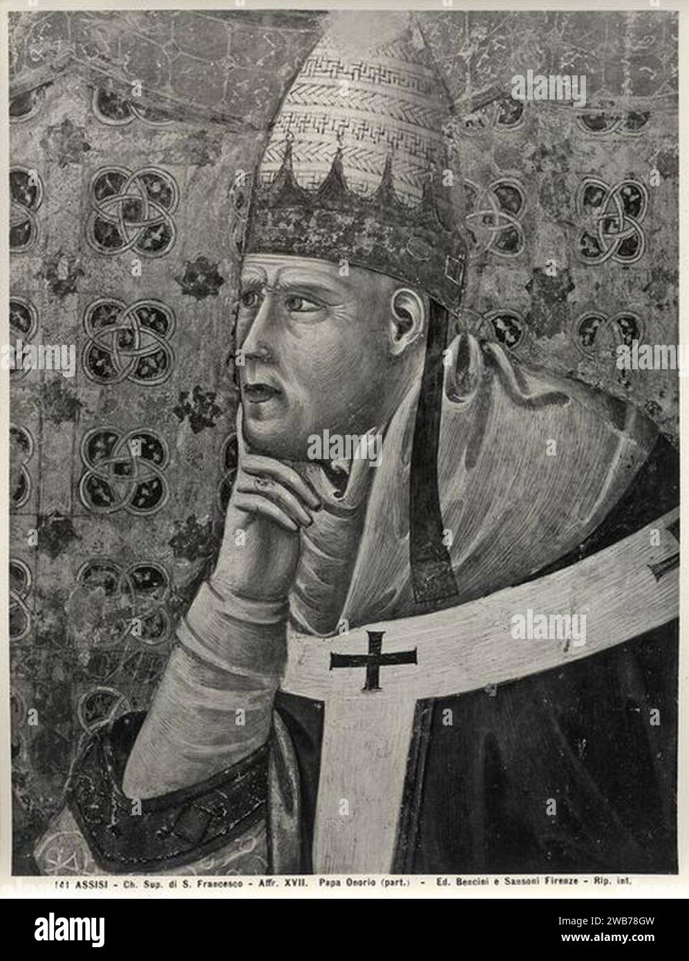 'giotto', predica davanti a papa Onorio III 14 Stock Photo - Alamy