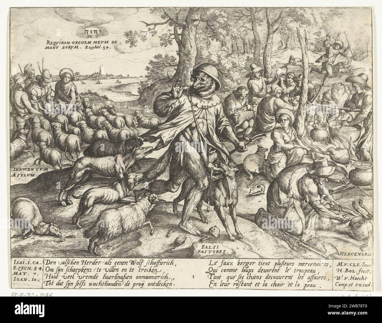 Hans Bol, Marten van Cleve (After) - Falsi pastores (False shepherds ...