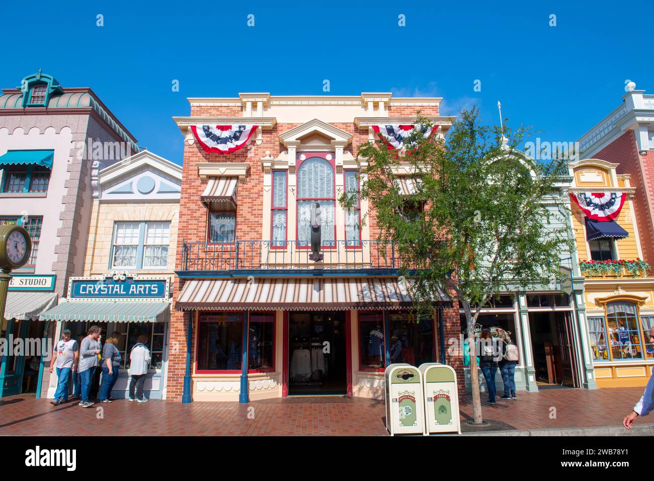 Historic commercial buildings on Main Street at Disneyland Park in ...