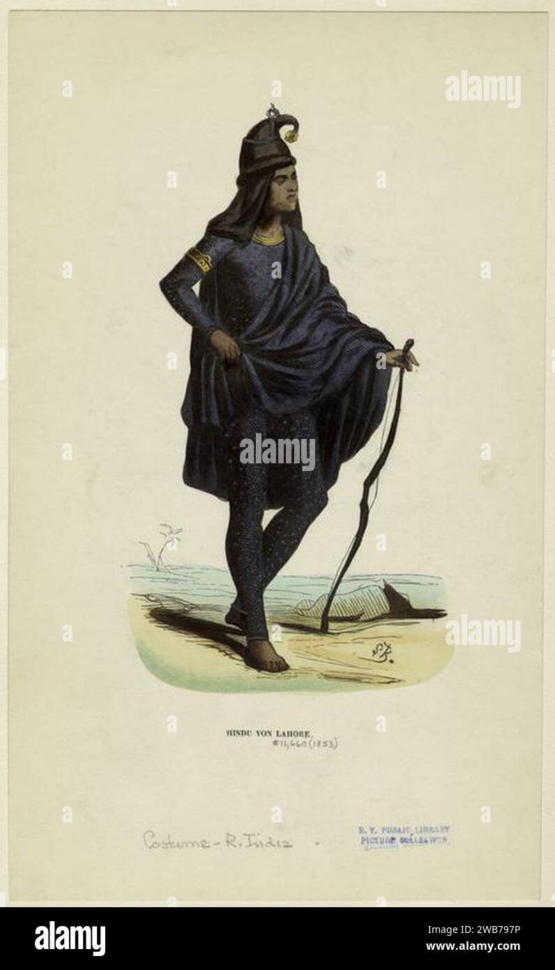 ''Hindu von Lahore'' (likely an Akali Nihang Sikh) by L. Lisbet, ca ...