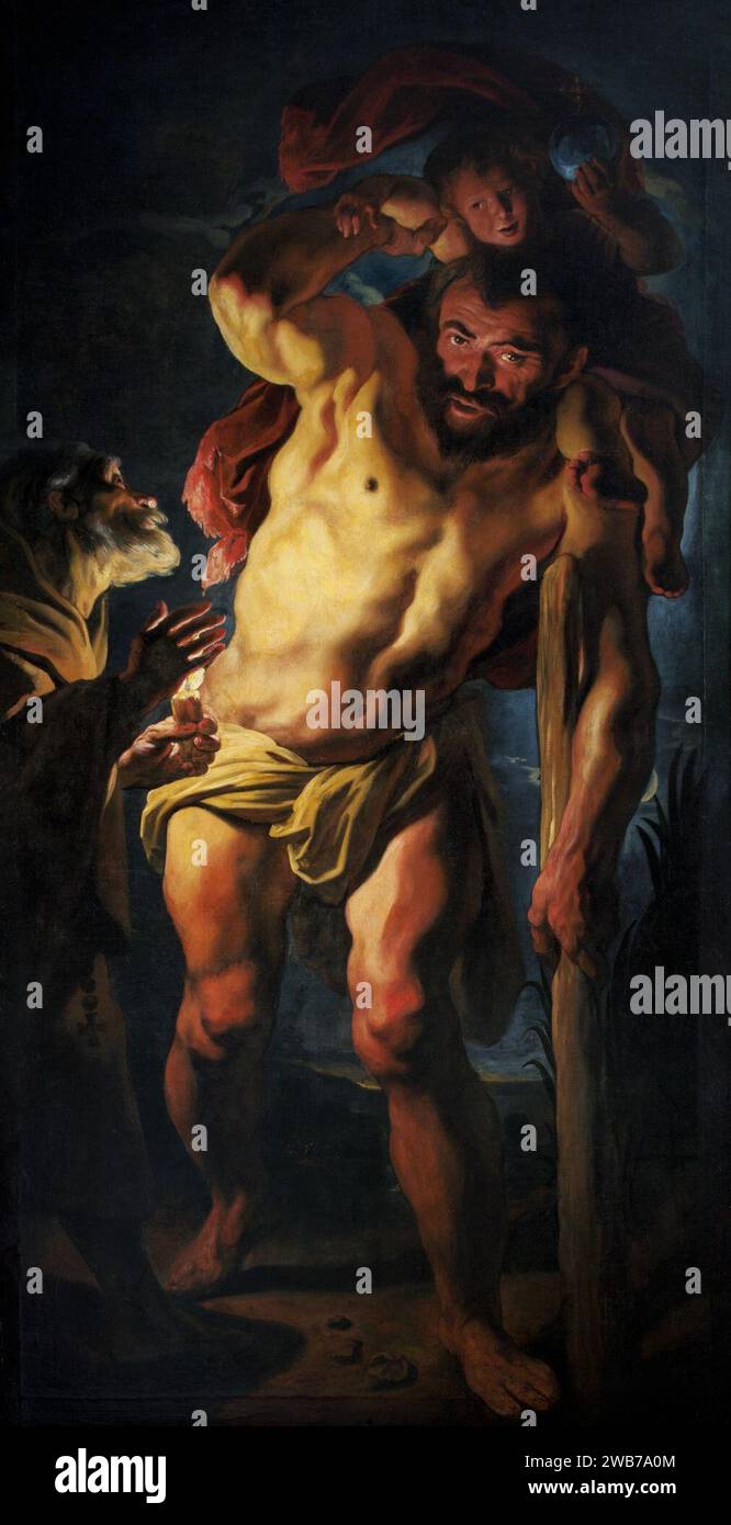 St christopher carrying the christ child hi-res stock photography and ...