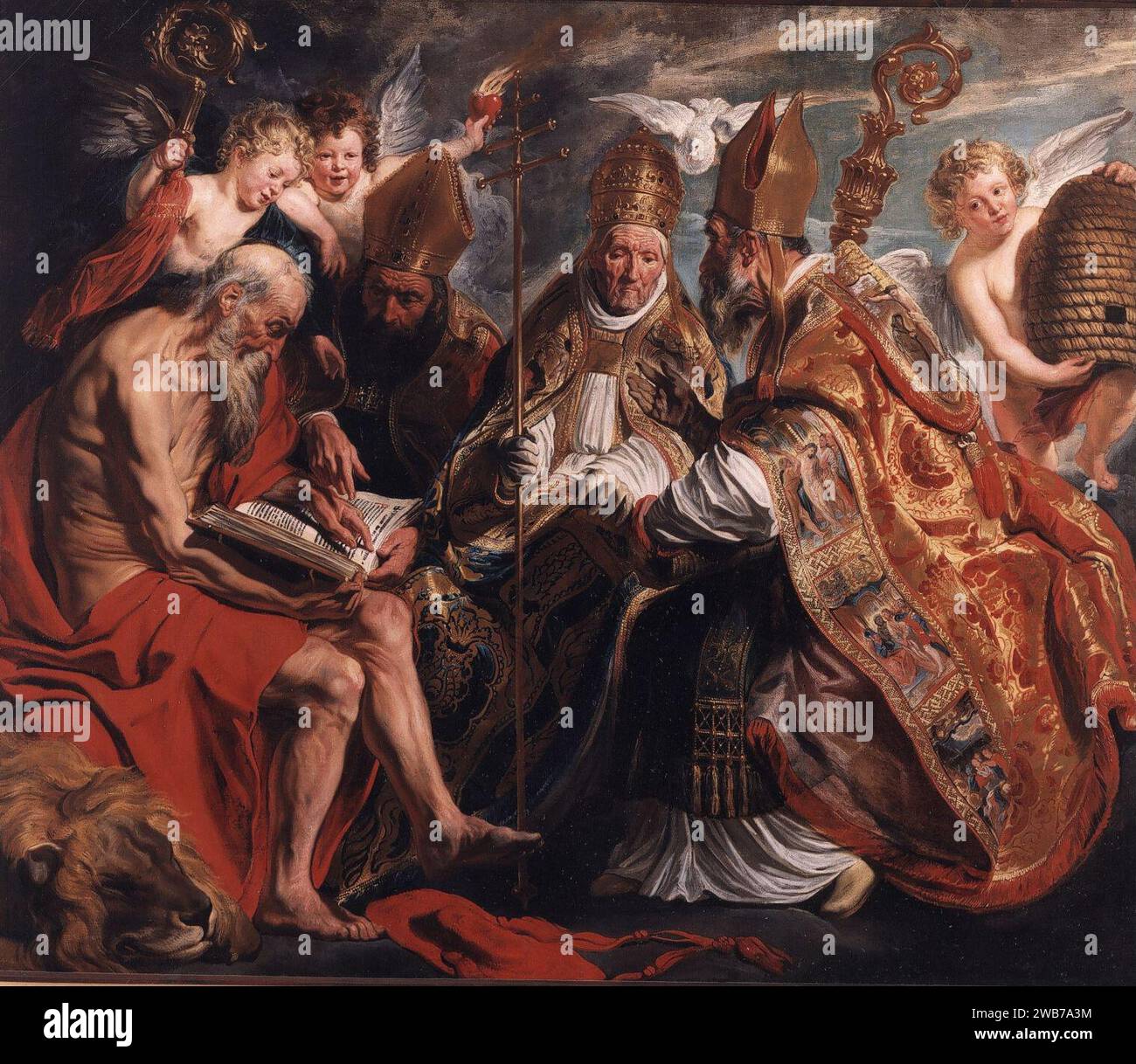 Jacob Jordaens - The Four Latin Church Fathers Stock Photo - Alamy
