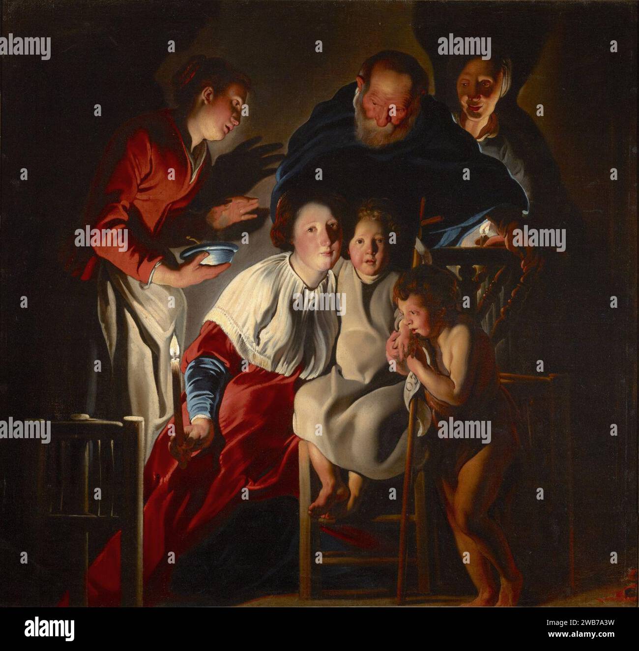 Jacob Jordaens - The Holy Family Stock Photo - Alamy