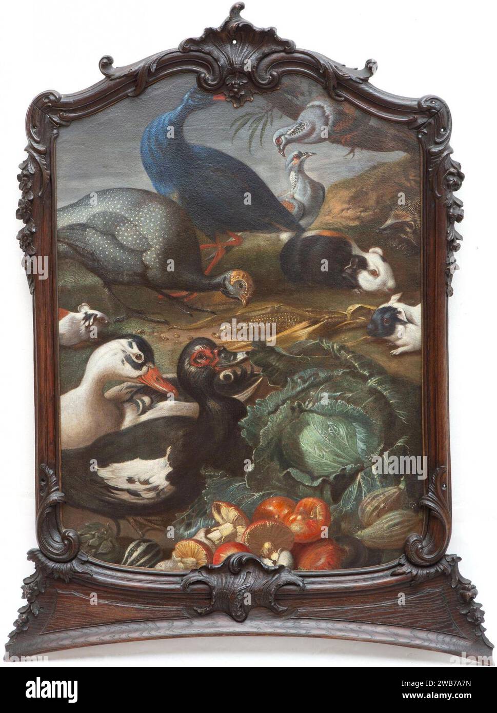 Jacob van der Kerckhoven - Ducks, guineafowl, pigeons, guinea pigs and ...