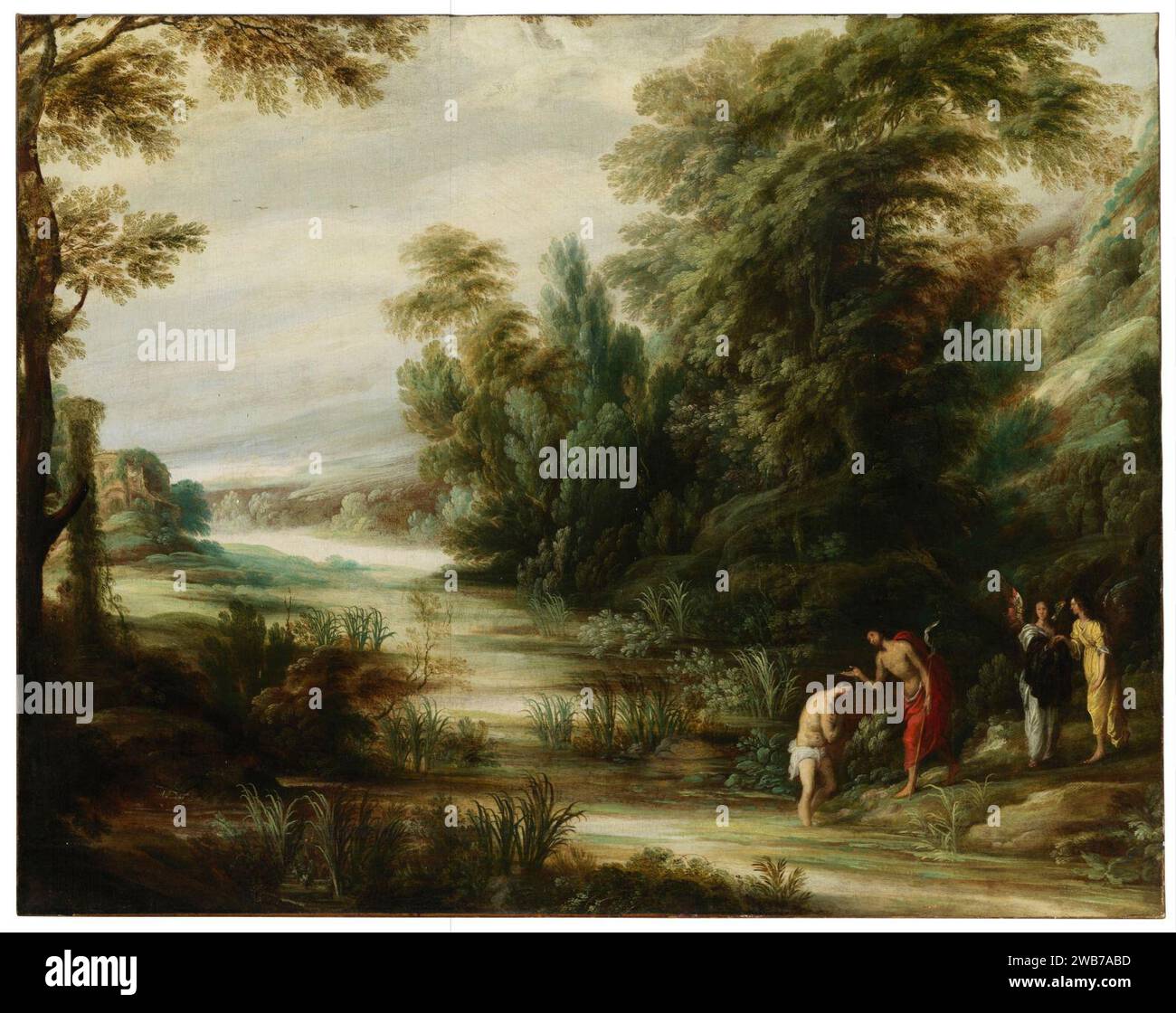 Riverscape with the baptism of christ hi-res stock photography and ...