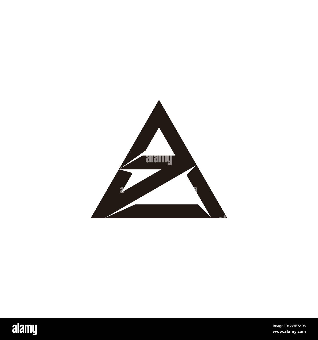letter az triangle simple geometric logo vector Stock Vector Image ...