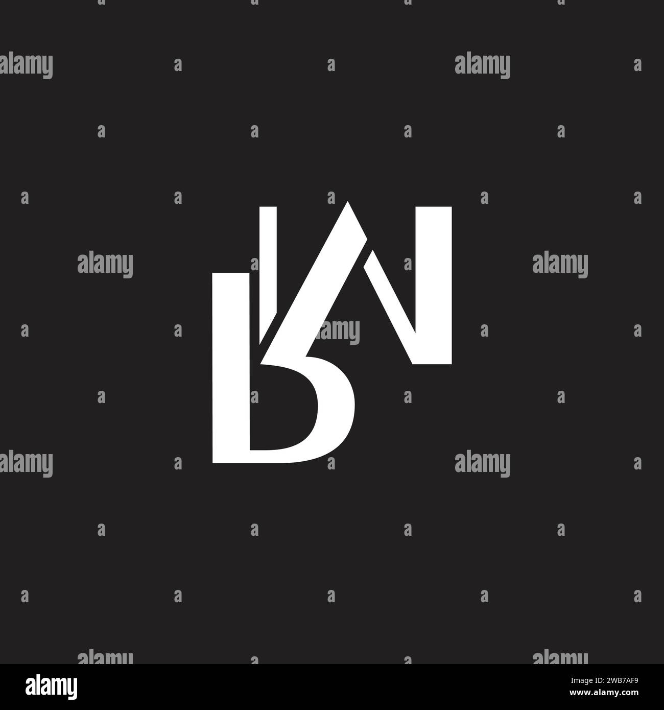 letter bw connect geometric simple logo vector Stock Vector Image & Art ...