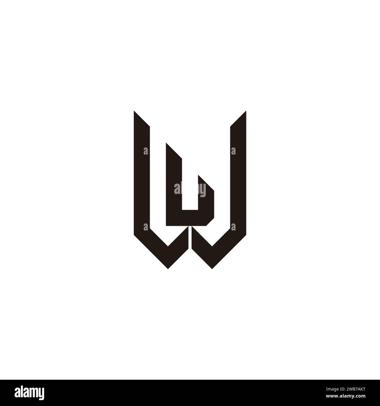 letter wl simple slice geometric logo vector Stock Vector Image & Art ...