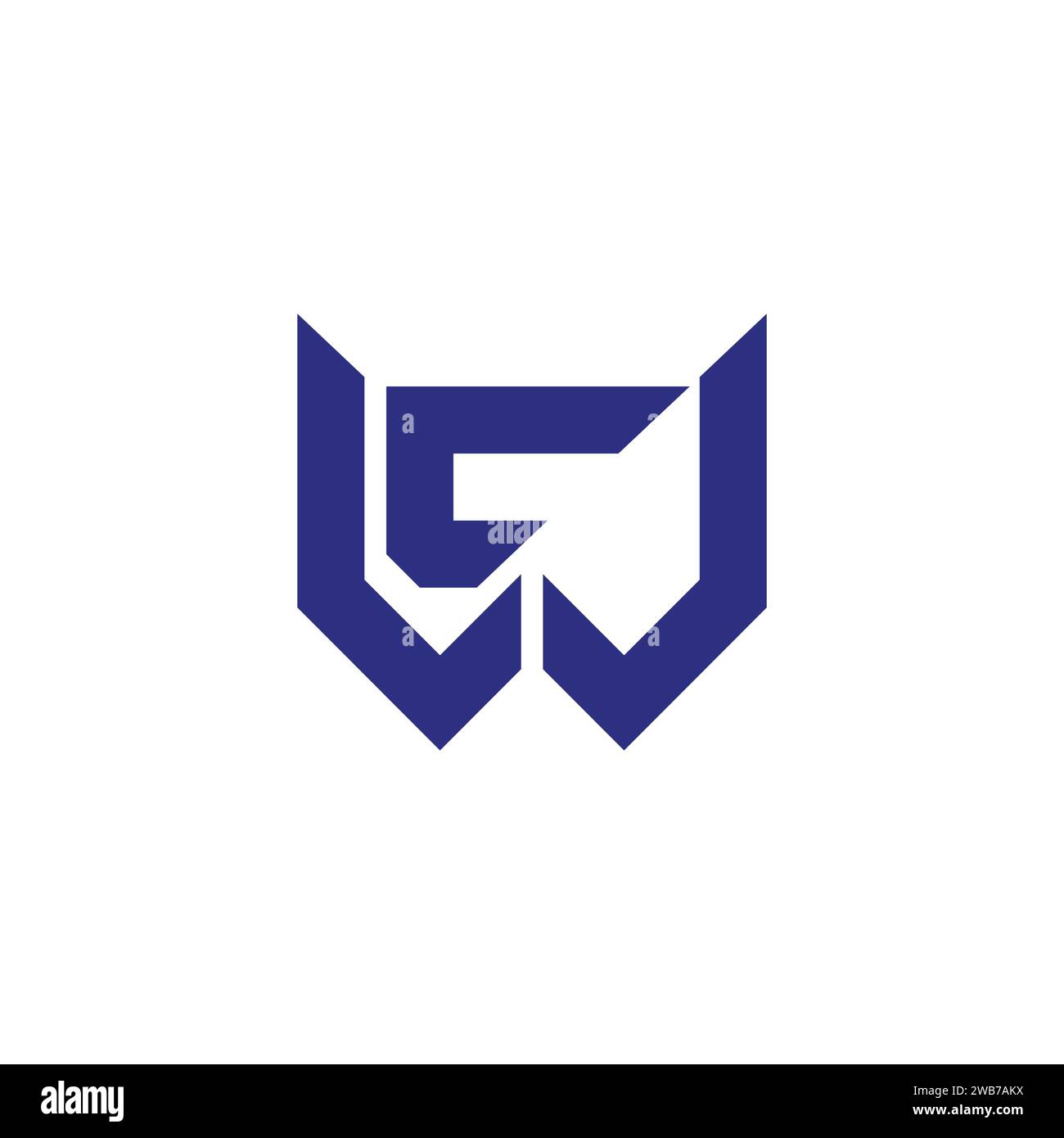 letter cw simple geometric line logo vector Stock Vector Image & Art ...