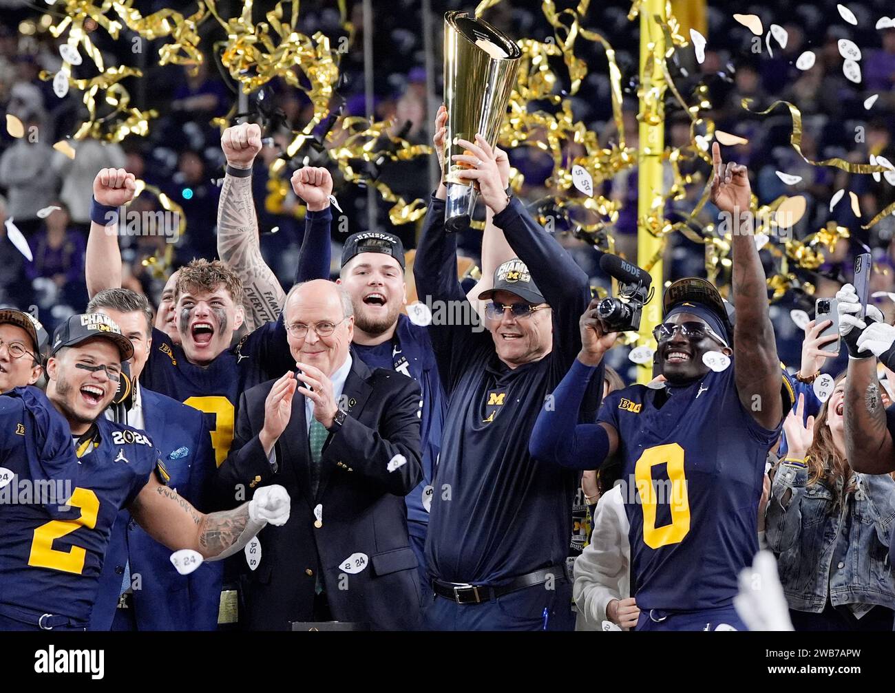 Houston, United States. 08th Jan, 2024. Michigan Wolverines head coach ...