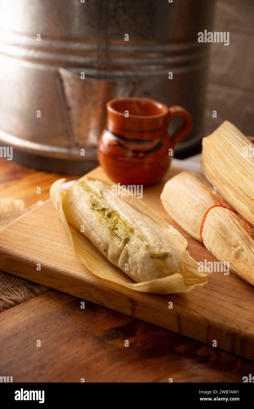 Tamales. hispanic dish typical of Mexico and some Latin American ...