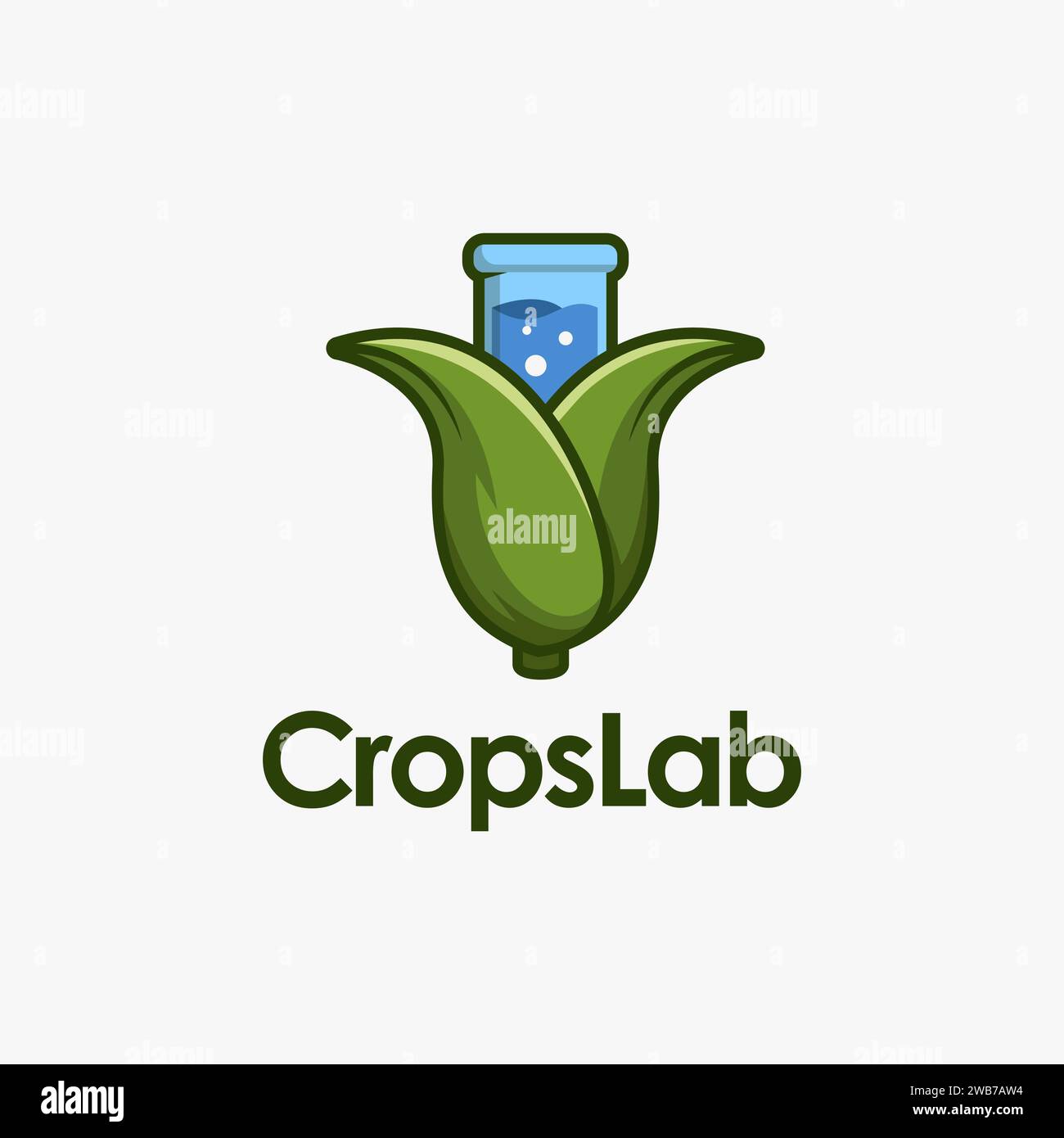 Agriculture crops laboratory vector, Corn and beaker logo icon Stock ...
