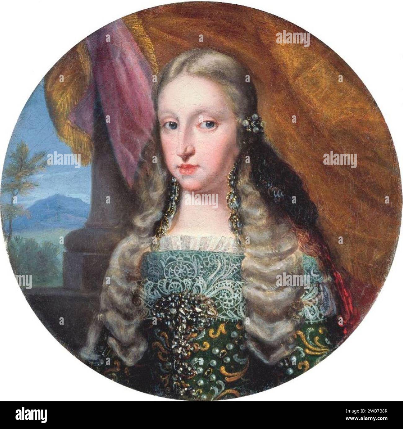 Jan van Kessel (II) - Portrait of Maria Anna of Neuburg Stock Photo - Alamy