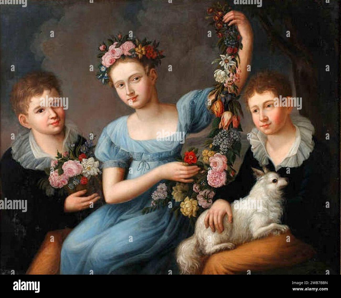 Jan Wincenty Kopff - Portret zbiorowy dzieci Kopffów Stock Photo - Alamy