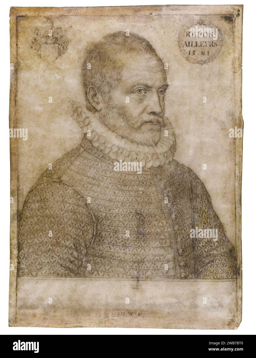 Johannes Wierix - Portrait of Philips van Marnix Stock Photo - Alamy