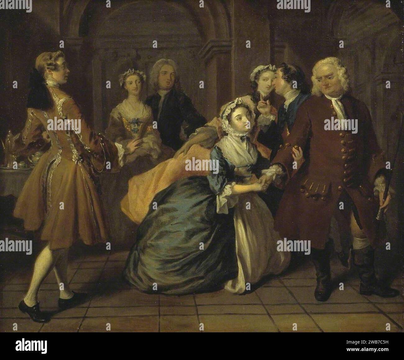 Joseph Highmore (1692-1780) - XI, Pamela Asks Sir Jacob Swinford's ...