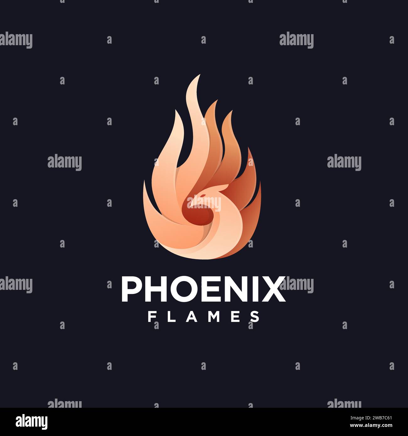 Modern phoenix flame logo icon Stock Vector Image & Art - Alamy