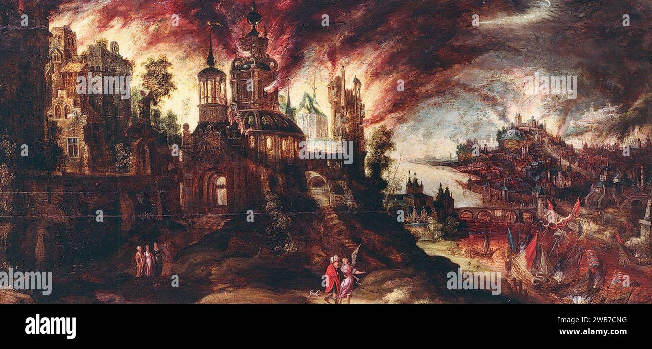Lot and his family leaving sodom hi-res stock photography and images ...