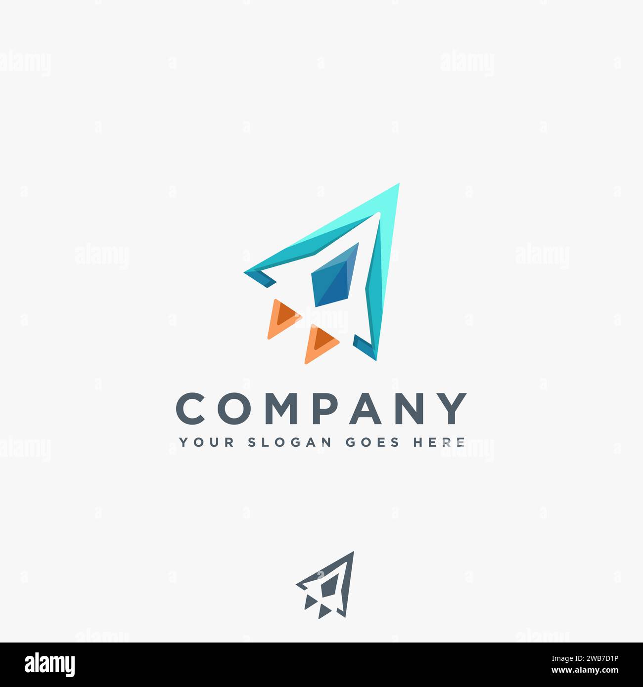 Abstract accelerate rocket logo icon vector Stock Vector Image & Art ...