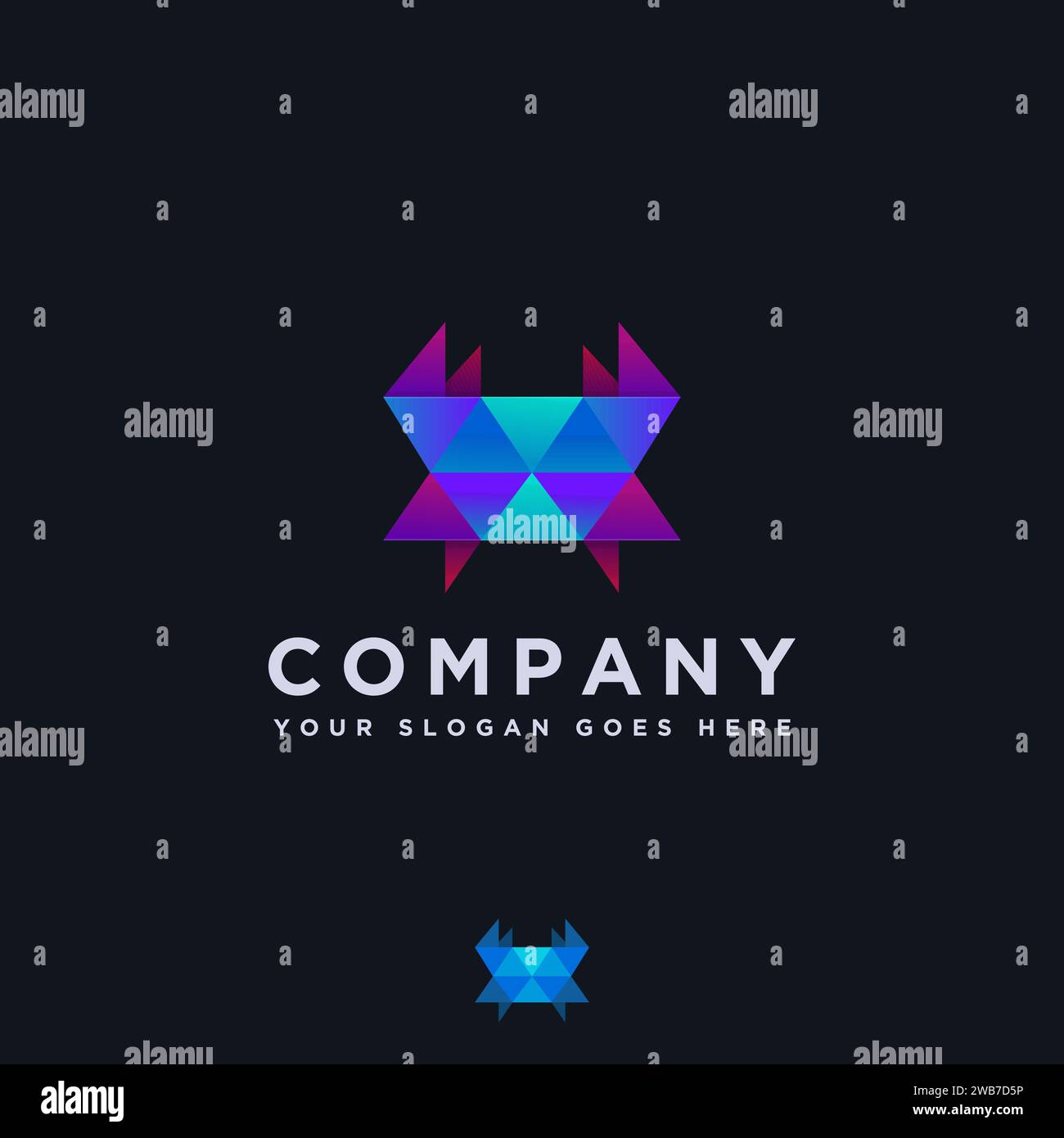 Modern geometric crab logo icon Stock Vector Image & Art - Alamy