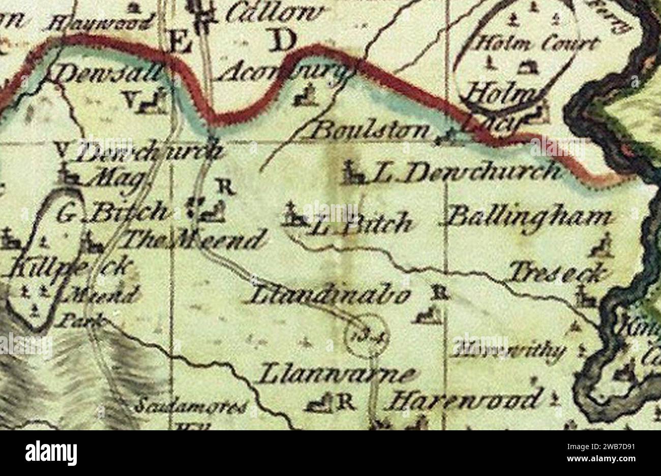 Little Birch in Wormlow Hundred in An Accurate Map of Hereford Shire ...
