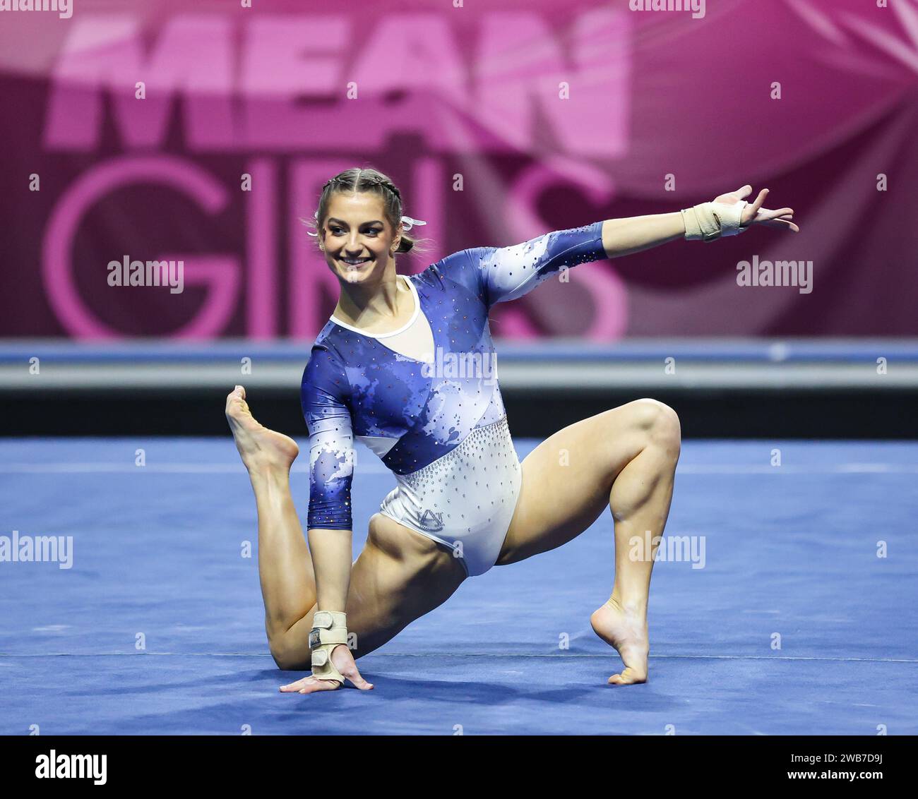 Las Vegas, NV, USA. 6th Jan, 2024. Auburn's Cassie Stevens finishes her ...