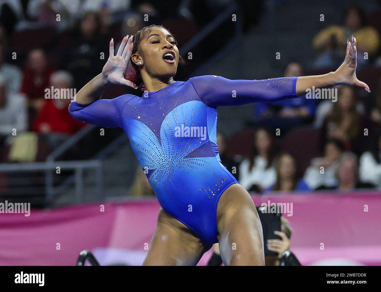 Las Vegas, NV, USA. 6th Jan, 2024. UCLA's Nya Reed competes on the ...