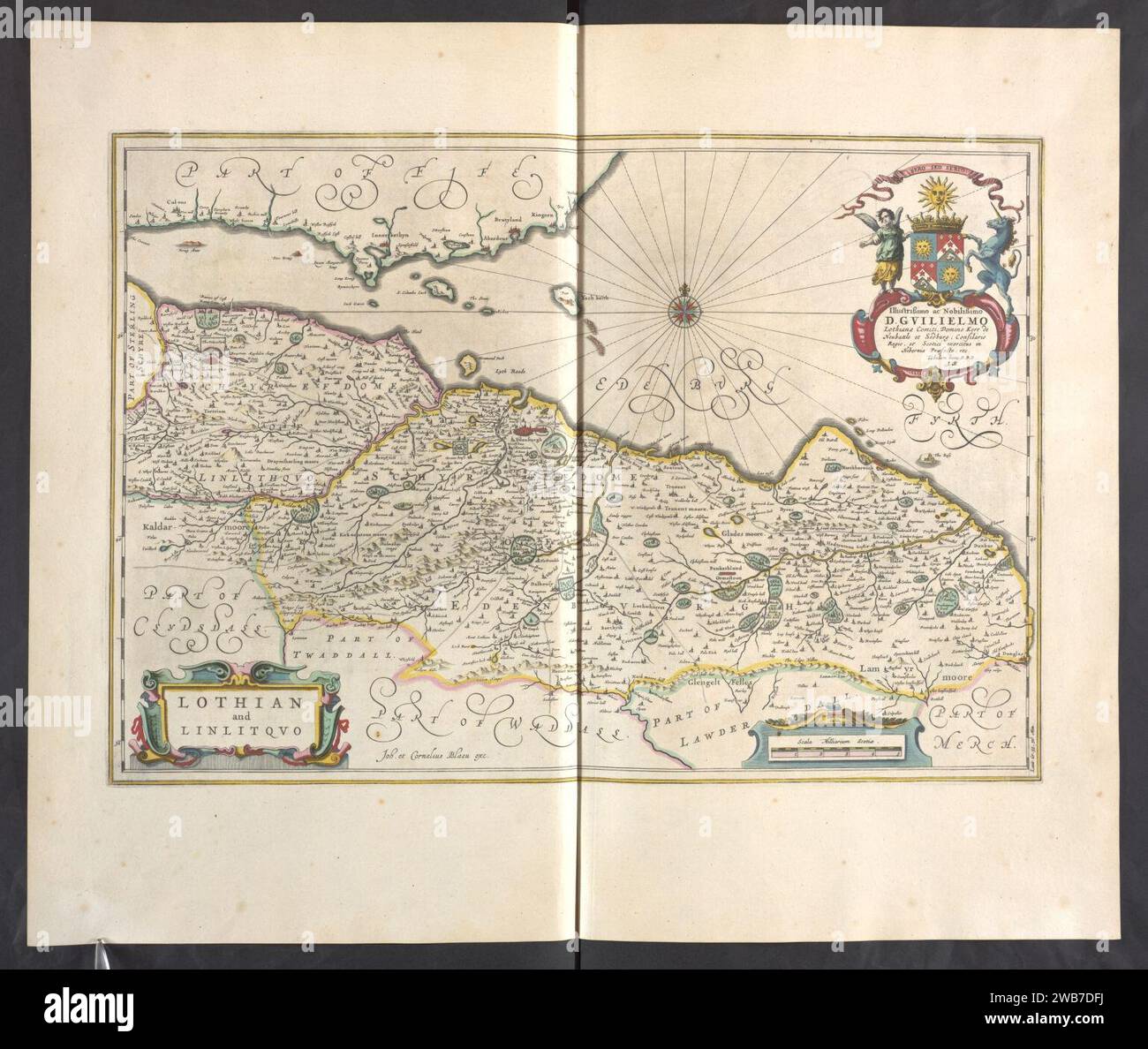 Lothian map hi-res stock photography and images - Alamy