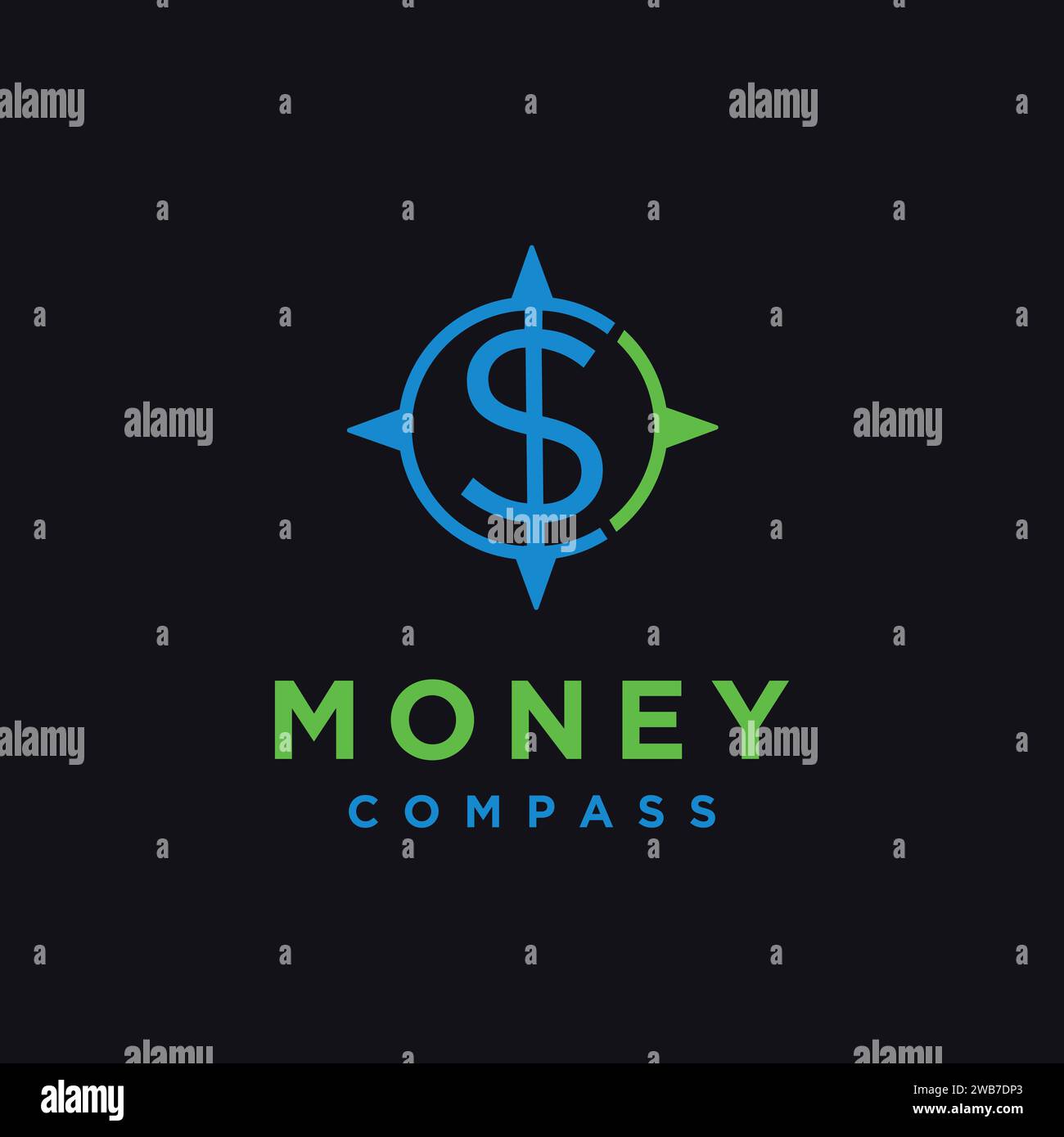 Money and compass logo icon Stock Vector Image & Art - Alamy