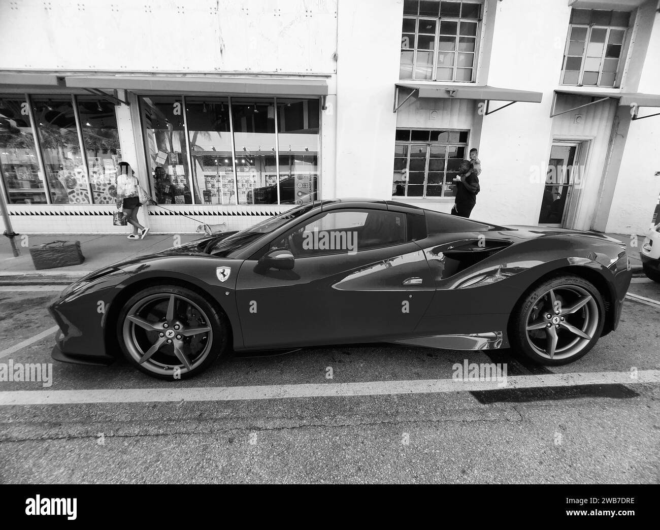 Ferrari red side view Black and White Stock Photos & Images - Alamy