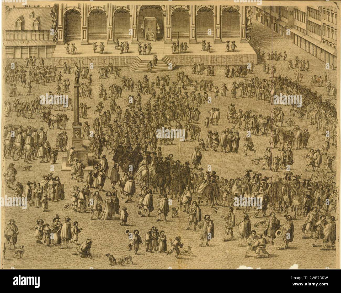 Lucas Vorsterman (II) - Ceremony of the proclamation of Charles II ...